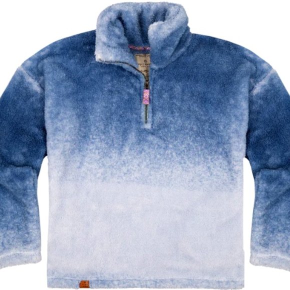 Simply Southern | Tops | Simply Southern Blue Ice Ombre Sherpa | Poshmark